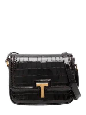 TOM FORD Small Wallis Shoulder Bag - Brown