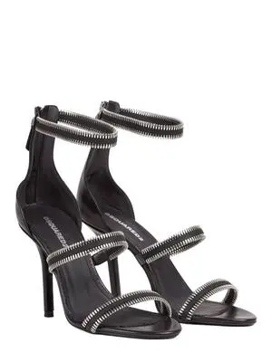 Dsquared2 Stud-embellished Leather Sandals - Black