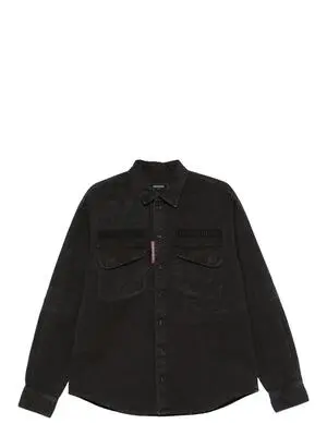 Dsquared2 Ranger Logo-embroidered Shirt - Black