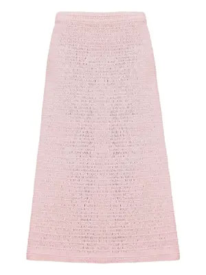 A.M.G. Linen Knitted Skirt - Pink