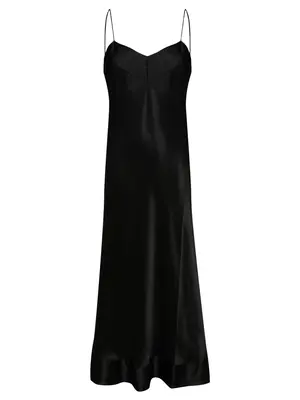 Carine Gilson V-neck Maxi Dress - Black
