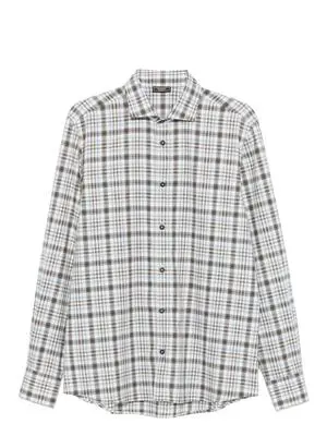 Peserico Checked Shirt - Blue
