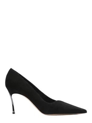 Casadei 90mm Superblade Suede Pumps - Black