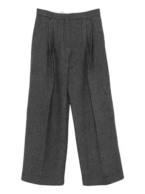 Mark Kenly Domino Tan Portlyn Wide Leg Trousers - Grey