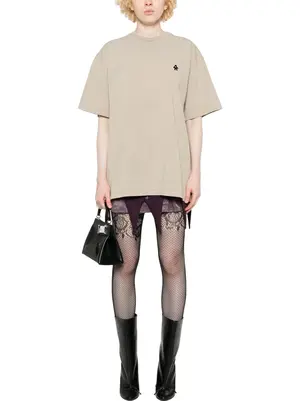 AVAVAV Embroidered Logo T-shirt - Neutrals