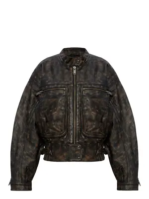 GESTUZ Lineragz Leather Jacket - Black