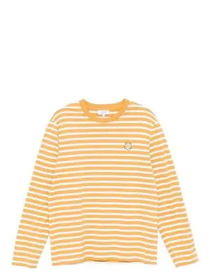 Maison Kitsuné Bold Fox Head Patch Regular Marin T-shirt - Yellow