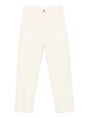 PT TORINO Virgin Wool Straight-leg Trousers - Neutrals