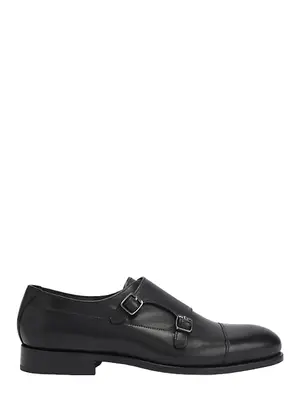 Kurt Geiger Leather Monk Shoes - Black