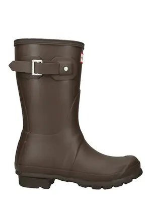 Hunter Original Short Rubber Wellington Boots - Dark Brown