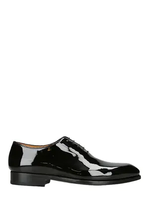 Magnanni Flex Tonal-stitching Leather Oxford Shoes - Black