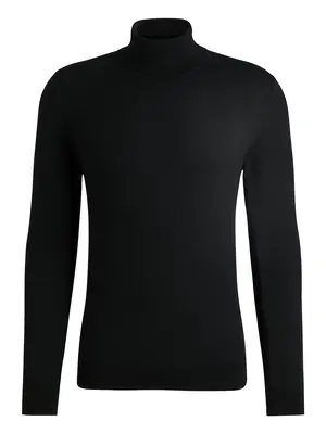 BOSS Cashmere Rollneck Sweater Black