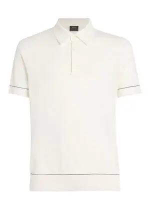 Brioni Cotton Polo Shirt - White
