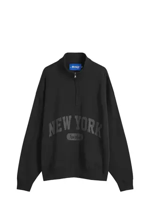 AWAKE NY Script Quarter Zip Sweatshirt - Black