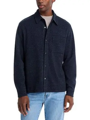 Madewell Donegal Twill Button Front Shirt - Dark Baltic