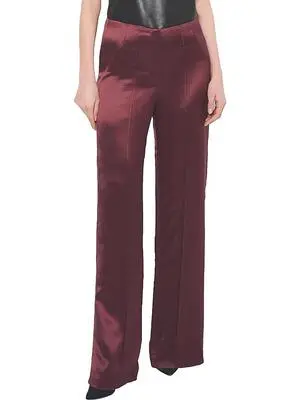AS By DF Collins Satin Trousers - Decadent Wine