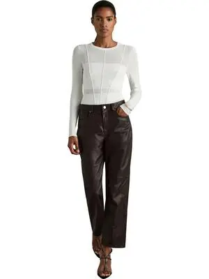 REISS Serena Seamed Jumper - White