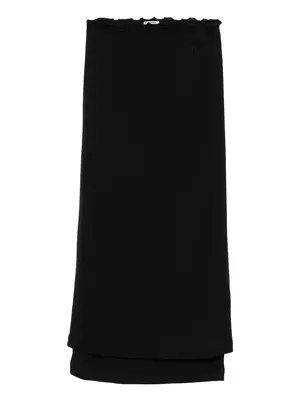 JIL SANDER Layered Midi Skirt - Black