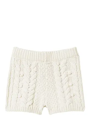 TWINSET Wool Shorts - White