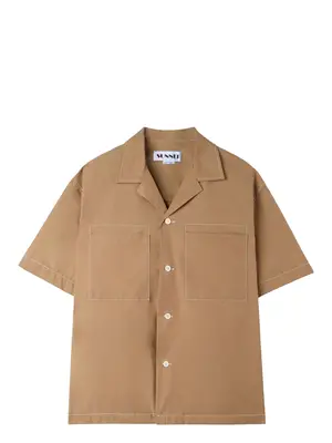 Sunnei Cotton Blend Short-sleeve Shirt - Neutrals