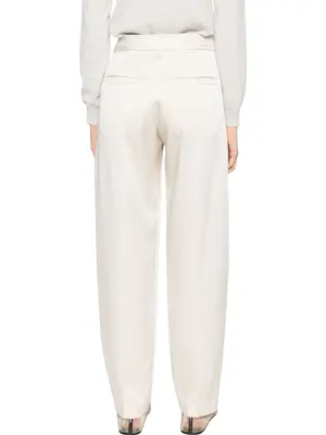 Brunello Cucinelli Satin Trousers - Neutrals