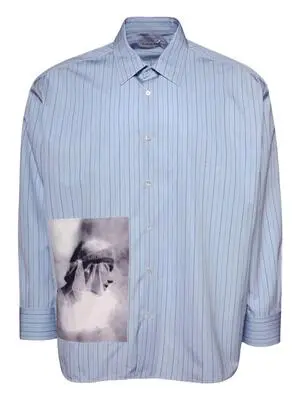 LANVIN Ample Imprimé Archives Shirt - Blue