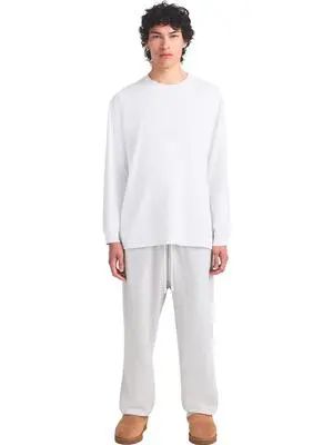 SKIMS Relaxed Long Sleeve T Shirt | | Heavyweight Cotton - Chalk