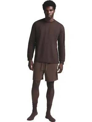 SKIMS Mens Relaxed Long Sleeve T Shirt | Xs | Heavyweight Cotton Espresso