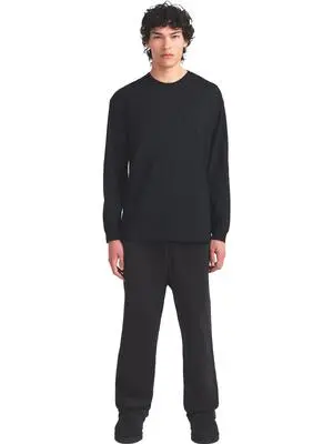 SKIMS Heavyweight Cotton Relaxed Long Sleeve T Shirt - Obsidian