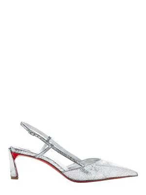 CHRISTIAN LOUBOUTIN Condoroline 55mm Slingback Pumps - Silver