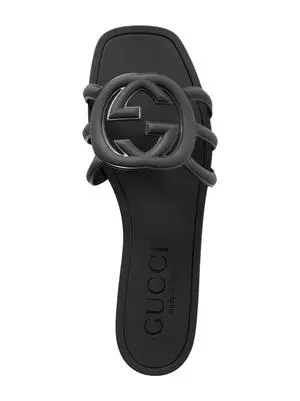 Gucci Rubber Slides - Black