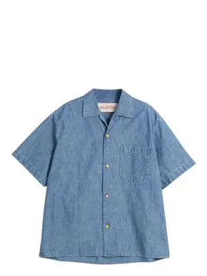 Valentino Garavani Denim Bowling Shirt Denim