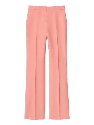 Lafayette 148 New York Wool-silk Crepe Saint Marks Flared Pant - Altrosa Pink