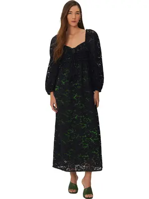 FARM RIO FARM Rio ACTIVE Lace Long Sleeve Midi Dress