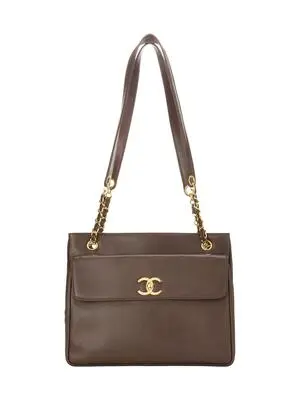 Chanel Caviar Pocket Tote - Brown