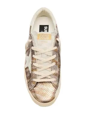 GOLDEN GOOSE Super-star Embossed Low-top Sneakers - Metallic
