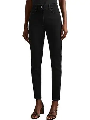 REISS Hattie High-rise Skinny Jeans - Black