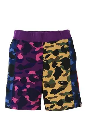 A BATHING APE Mix Camo Sweat Shorts - Multicolor