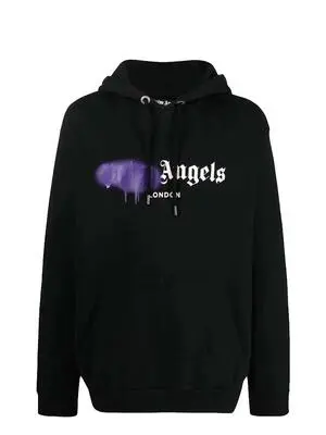 Palm Angels London Sprayed Hoodie - Black