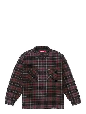 Supreme Quilted Plaid Shirt - Grey