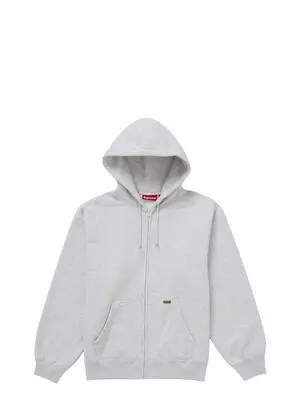 Supreme Work Zip Up Hooded Sweatshirt Ash Grey