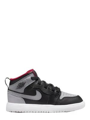 JORDAN 1 Mid Alt Cement Grey Sneakers - Black/fire Red/white