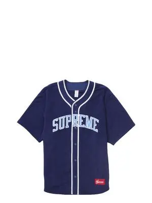 Supreme Polartec Baseball Jersey - Navy Blue