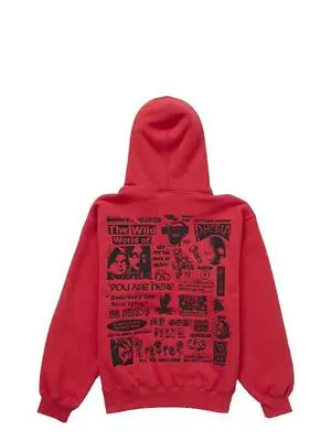Supreme Embroidered Hooded Sweatshirt - Burnt Red