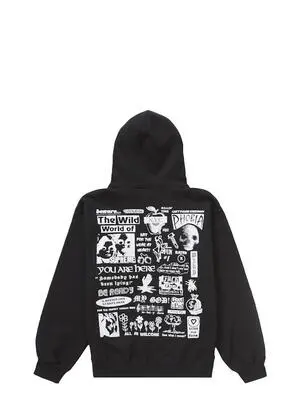 Supreme Embroidered Hooded Sweatshirt - Black