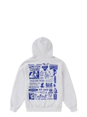 Supreme Embroidered Hooded Sweatshirt - Ash Grey