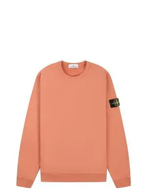 Stone Island Garment Dyed Crewneck Sweatshirt - Orange