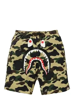 A BATHING APE 1st Camo Shark Beach Pants - Yellow