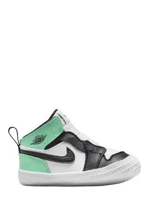JORDAN 1 Crib Bootie - White/green Glow/black