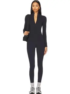 WELLBEING + BEINGWELL Warmwell Olivos Zip Up Jumpsuit - Black